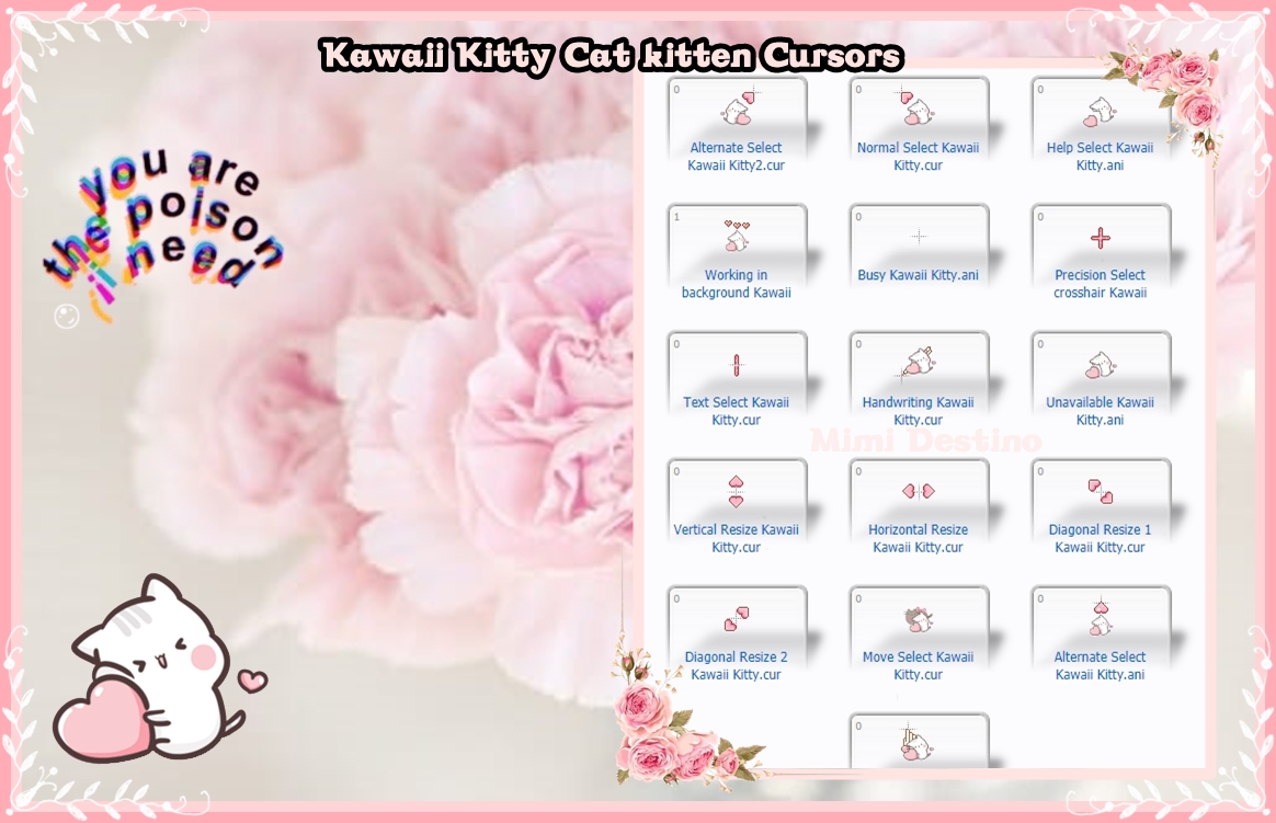 Kawaii Kitty Cat kitten Cursors p2 by Nalexnu on DeviantArt