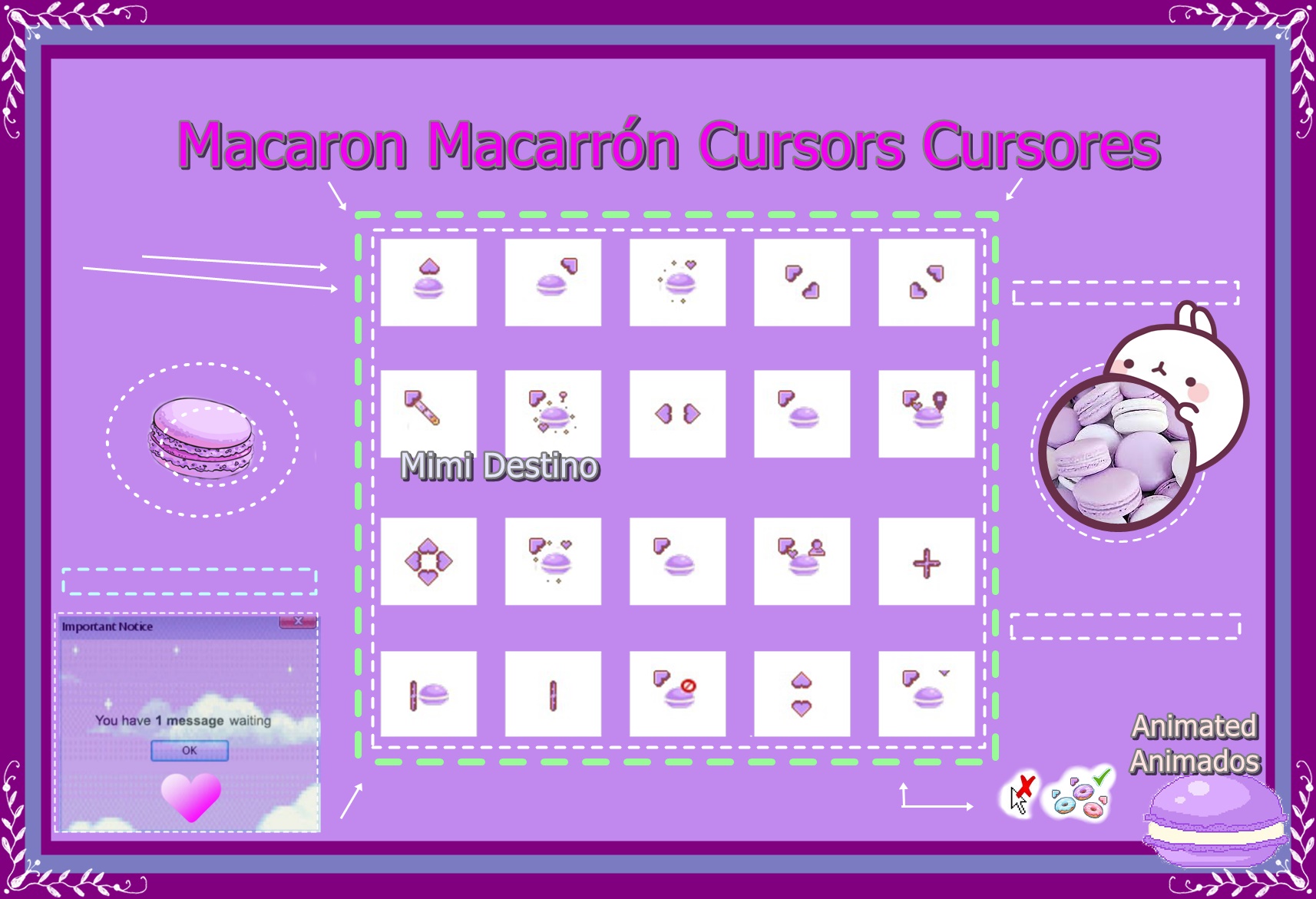Macaron macarron morado purple cursors cursores by Nalexnu on DeviantArt