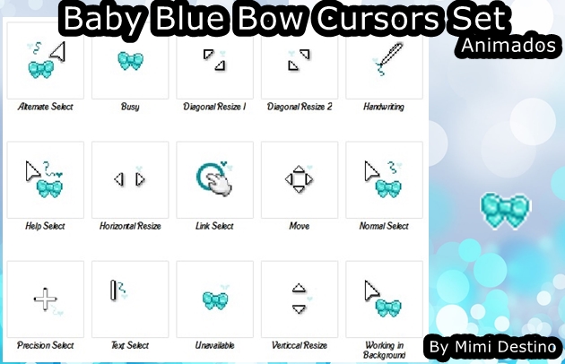 Baby blue bow Cursors Cursores by Nalexnu on DeviantArt