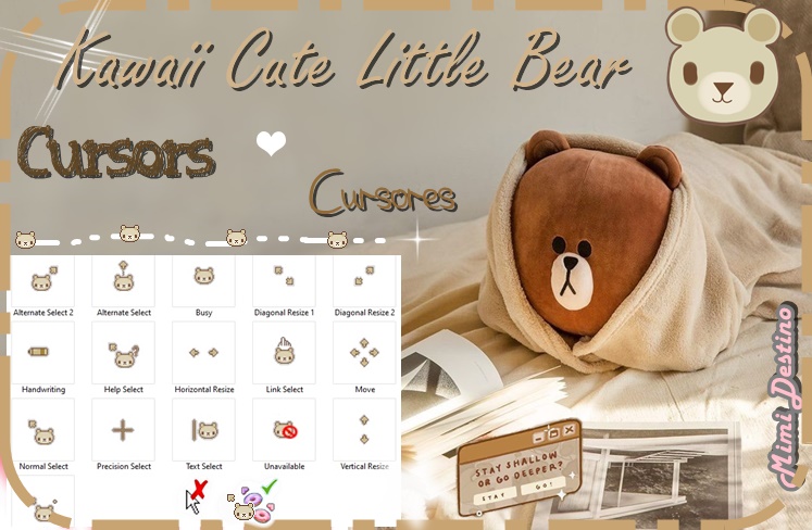 Kawaii Cute Little Bear Cursors Cursores by Nalexnu on DeviantArt