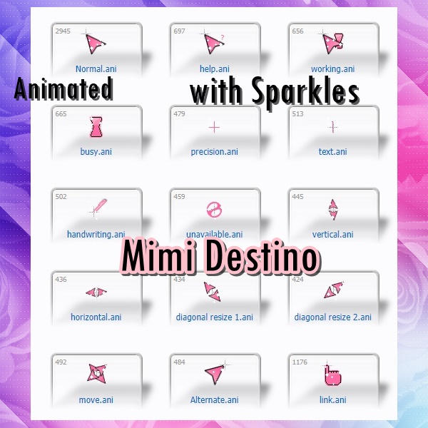 Pink with Sparkles Cursors Cursores by Nalexnu on DeviantArt