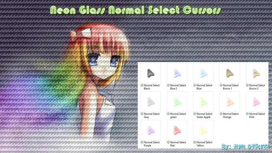 Neon Glass Normal Select Cursors Cursores by Nalexnu on DeviantArt