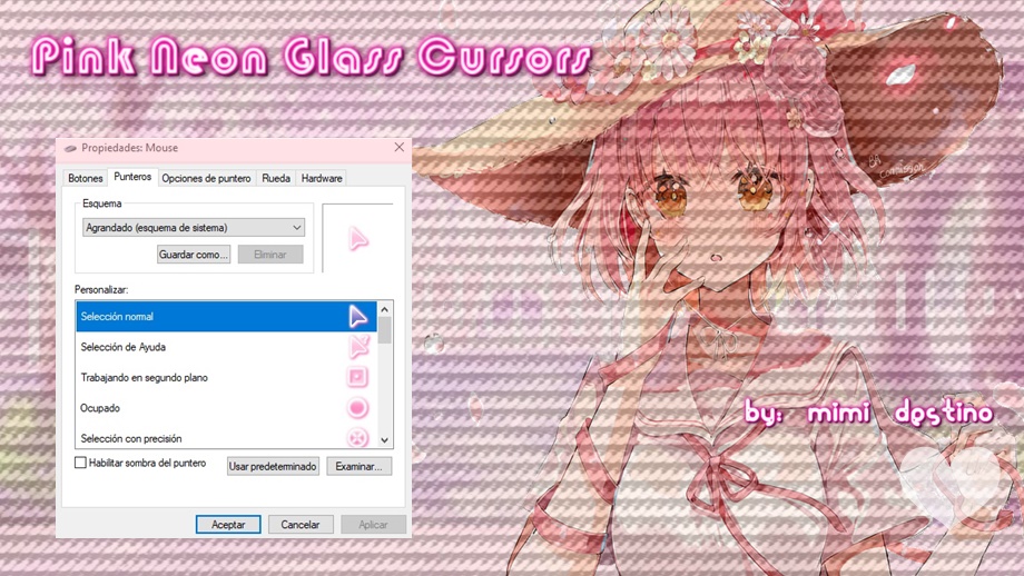 Pink Neon Glass Cursors Cursores Punteros by Nalexnu on DeviantArt