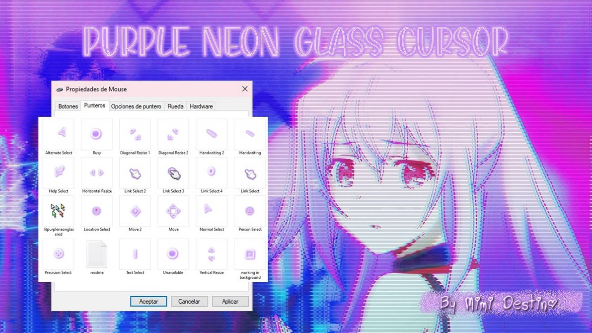 Little Purple Neon Glass Cursors Cursores Punteros by Nalexnu on DeviantArt