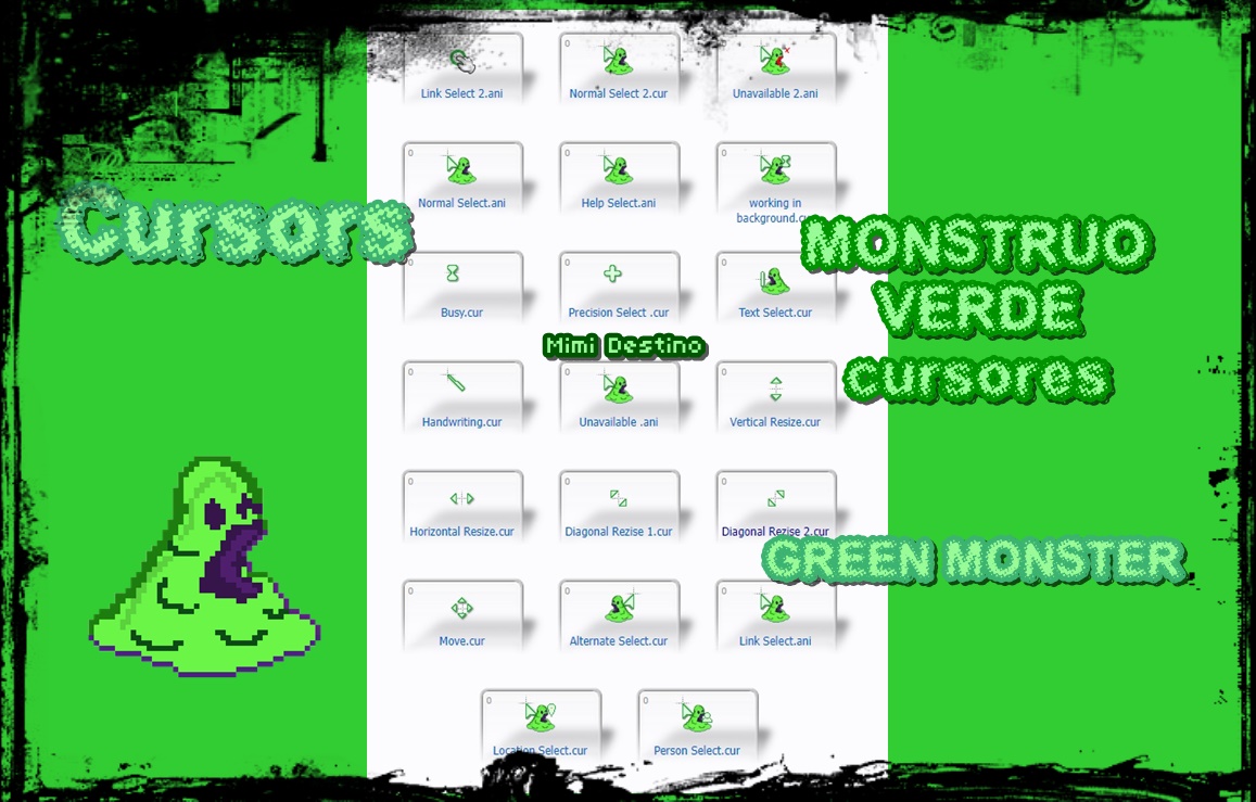 Green monster Cursors Monstruo Verde Cursores by Nalexnu on DeviantArt