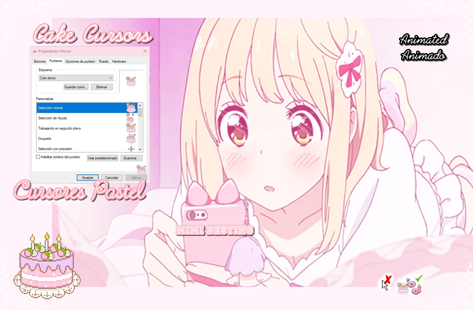 Cake Cursors Pastel Cursores Punteros Pointers by Nalexnu on DeviantArt