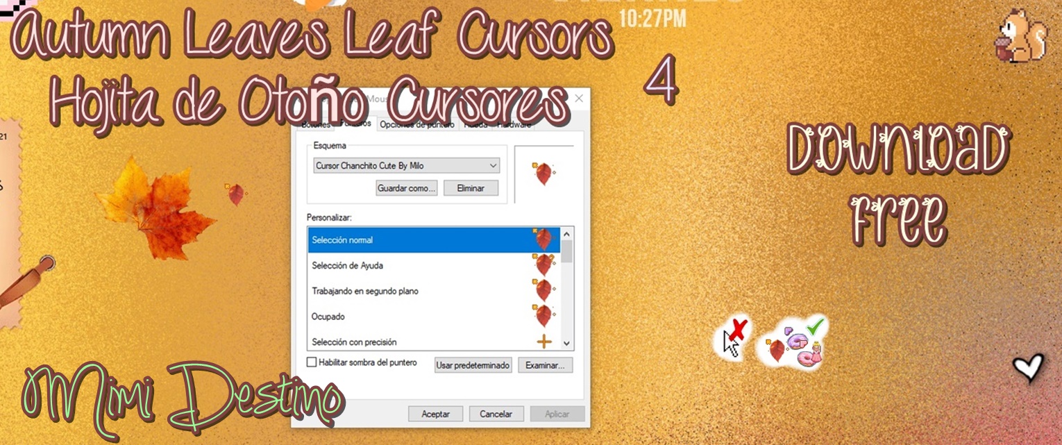 Autumn Leaf Hojita de Oto-o 4 Cursors Cursores by Nalexnu on DeviantArt