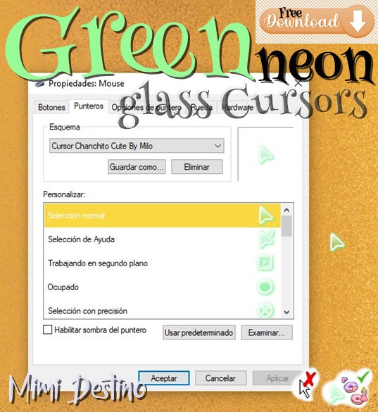 Green Neon Glass Cursors Cursores by Nalexnu on DeviantArt