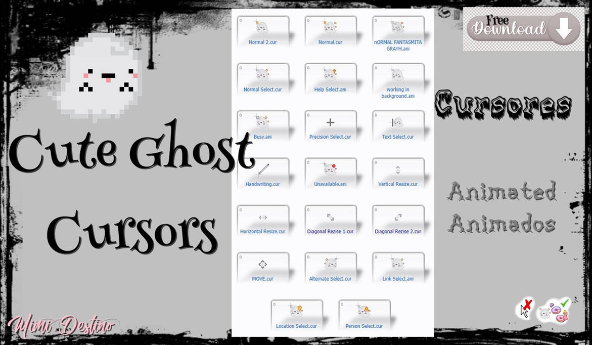 Cute Ghost Cursors Cursores by Nalexnu on DeviantArt