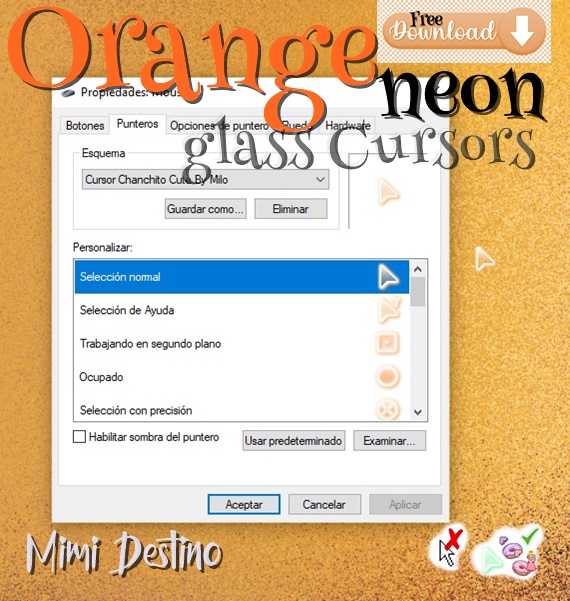 Orange Neon Glass Cursors Cursores By Nalexnu On Deviantart
