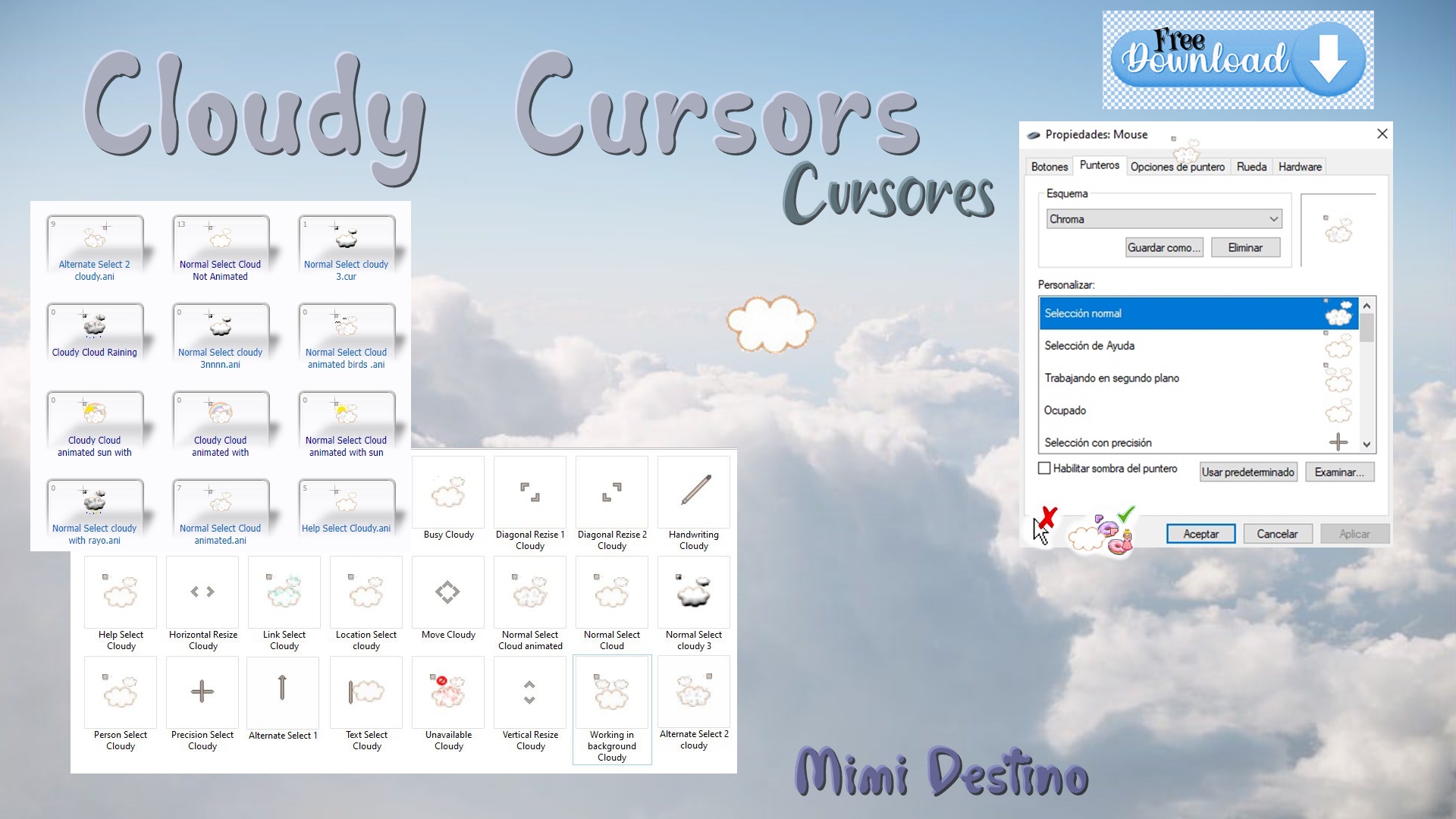 Cloudy Cursors Cursores by Nalexnu on DeviantArt