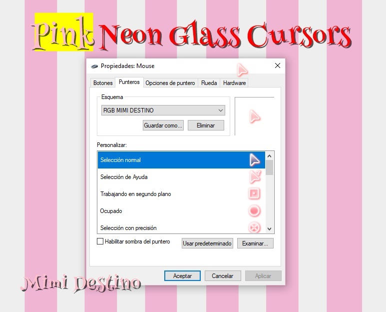 Pink neon glass cursors cursores by Nalexnu on DeviantArt