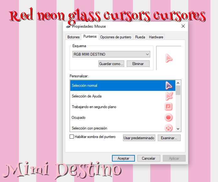 Red neon glass cursors cursores by Nalexnu on DeviantArt