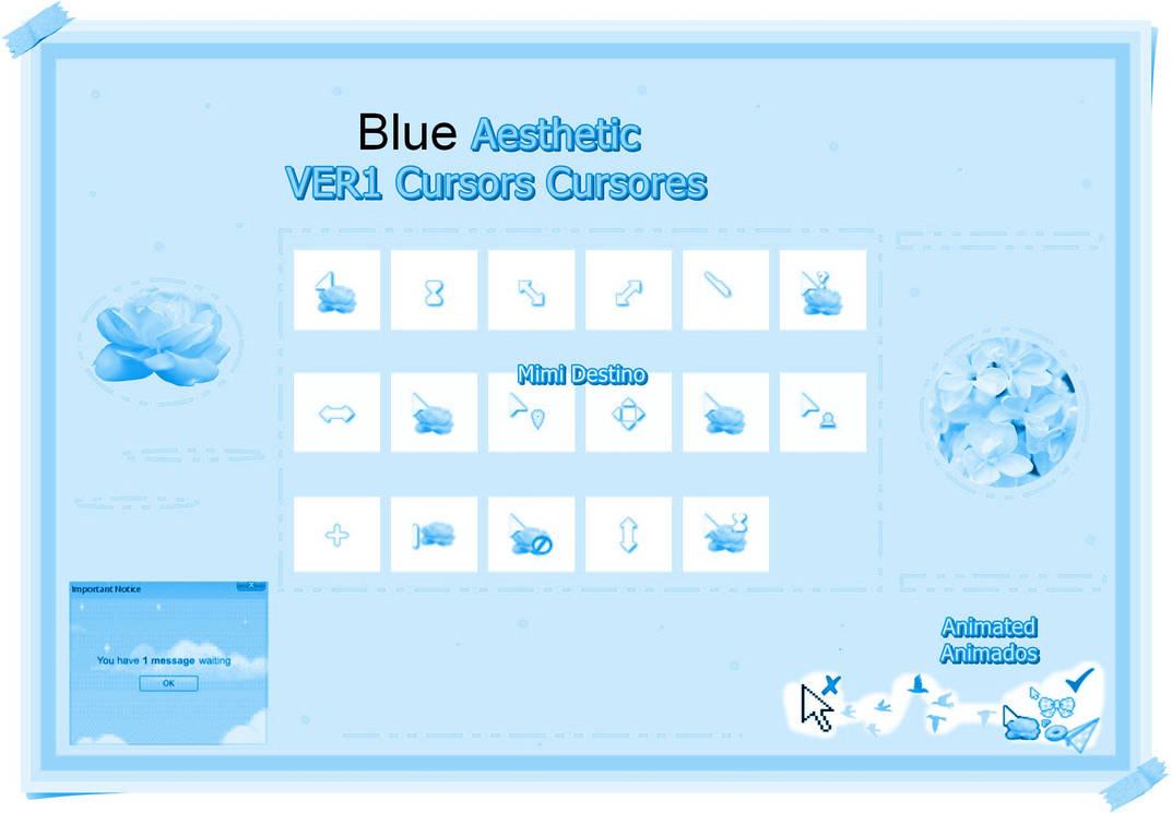 Blue aesthetic cursors cursores md by Nalexnu on DeviantArt
