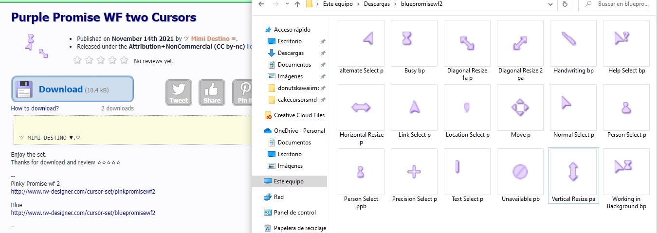 Purple Promise WF two Cursors Cursores by Nalexnu on DeviantArt