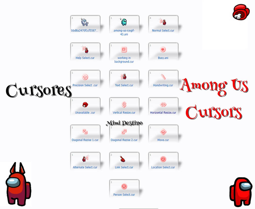 Among Us Red Cursors Cursores by Nalexnu on DeviantArt