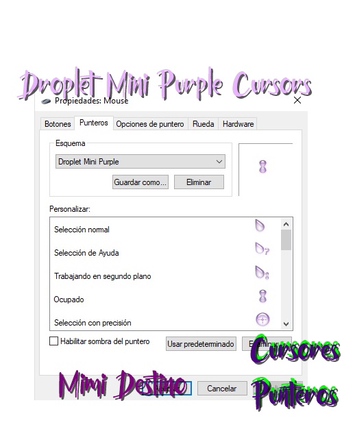 Droplet Mini Purple Cursors Cursores by Nalexnu on DeviantArt