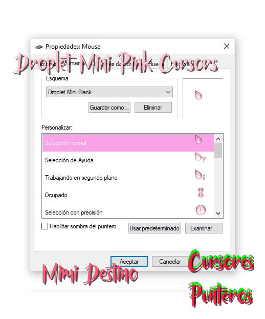 Droplet Mini Pink Cursors Cursores by Nalexnu on DeviantArt