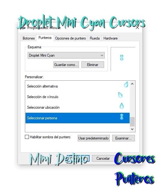 Droplet Mini Cyan Cursors Cursores by Nalexnu on DeviantArt