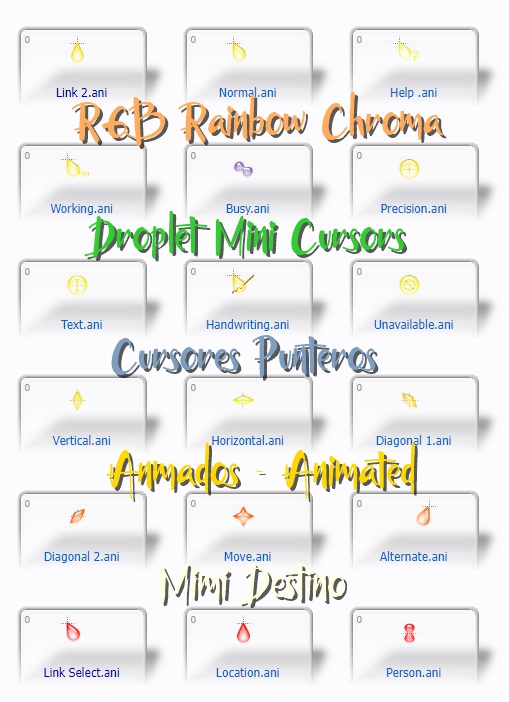 RGB Rainbow Chroma Droplet Mini Cursors Cursores by Nalexnu on DeviantArt