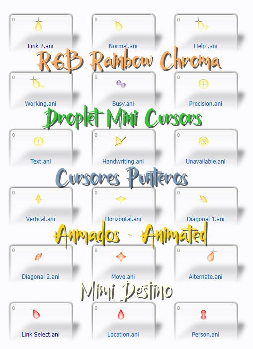 RGB Rainbow Chroma Droplet Mini Cursors Cursores by Nalexnu on DeviantArt