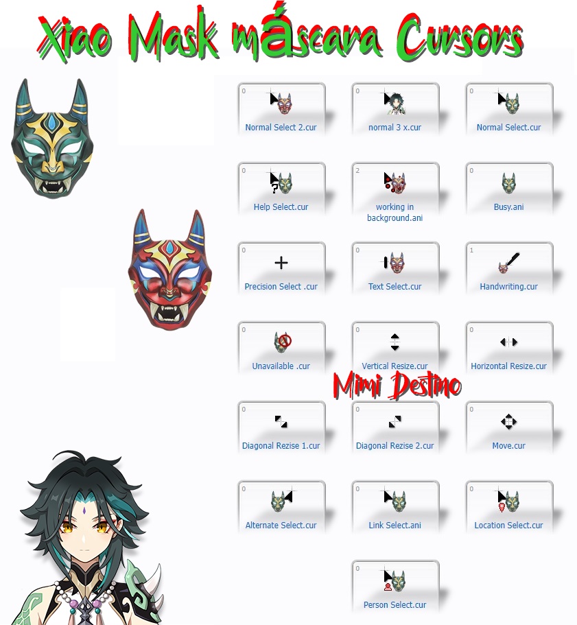 Xiao mask mascara Cursors Cursores by Nalexnu on DeviantArt