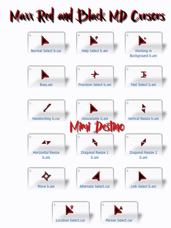 Maxx Red and Black MD Cursors Cursores by Nalexnu on DeviantArt