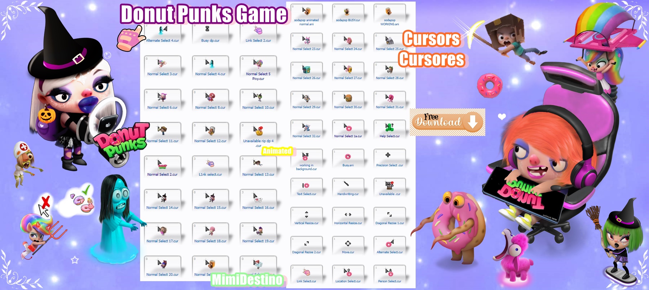 Juego Donut Punks Game Cursors MiMi Destino by Nalexnu on DeviantArt
