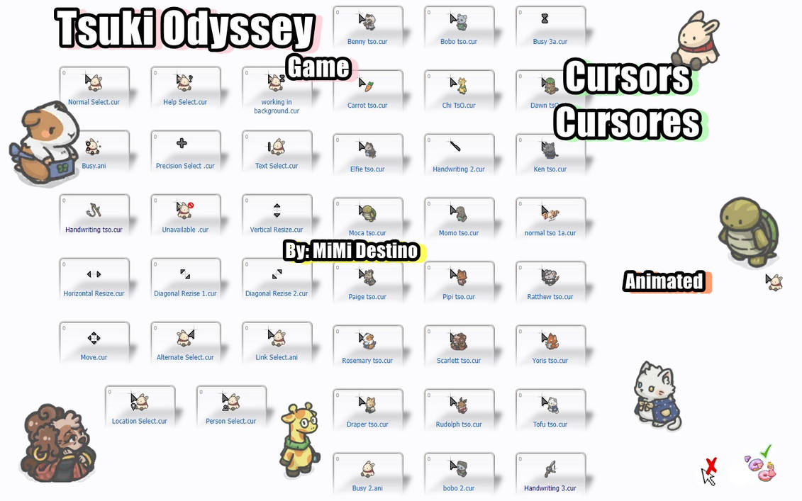 Tsuki Odyssey Cursors Cursores by Nalexnu on DeviantArt