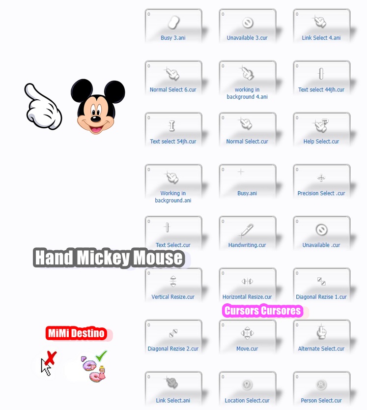 Hand Mickey Mouse Cursors Cursores by Mimi-Destino on DeviantArt