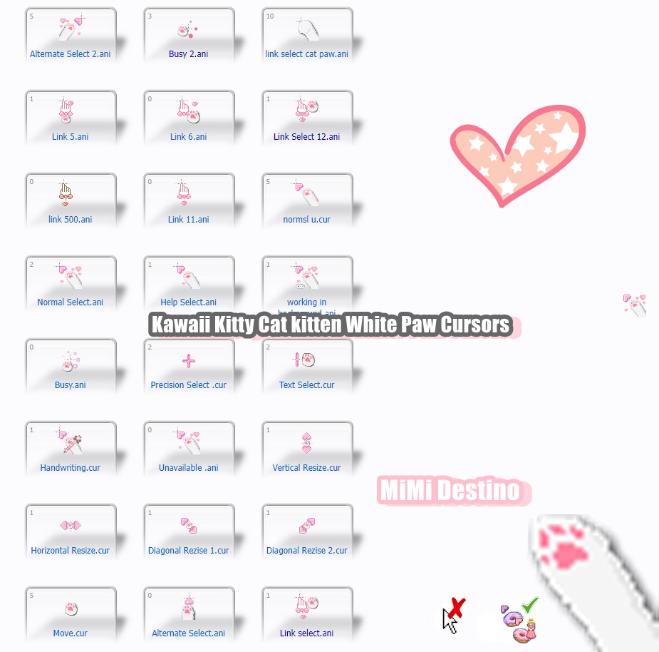 Kawaii Kitty Cat Kitten White Paw Cursors Cursores By Nalexnu On Deviantart