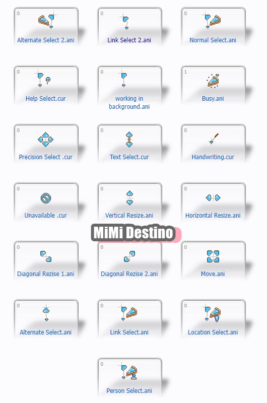 Kawaii Blue Heart Cheesecake Cursors by Nalexnu on DeviantArt