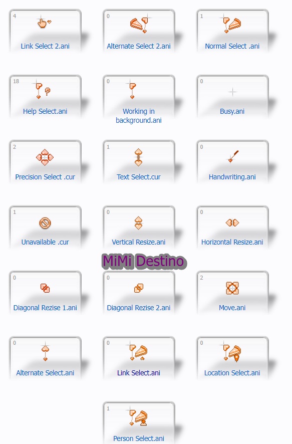 Orange Peach Kawaii Heart Cheesecakes! Cursors by Nalexnu on DeviantArt