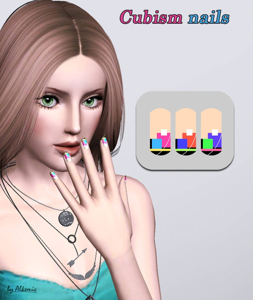 Cubism nails by IAlkemicI on DeviantArt