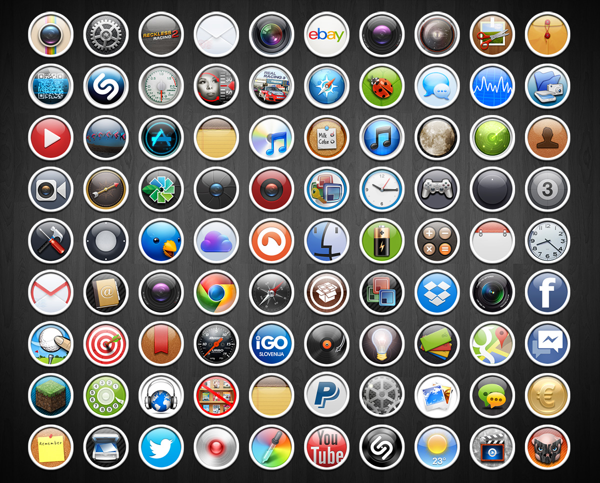 iPhone 4 Rounded Icons Set #01 by pwrpg on DeviantArt