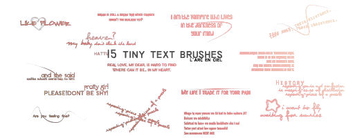 Tiny text brushes -1- by Hattu-Aki on DeviantArt