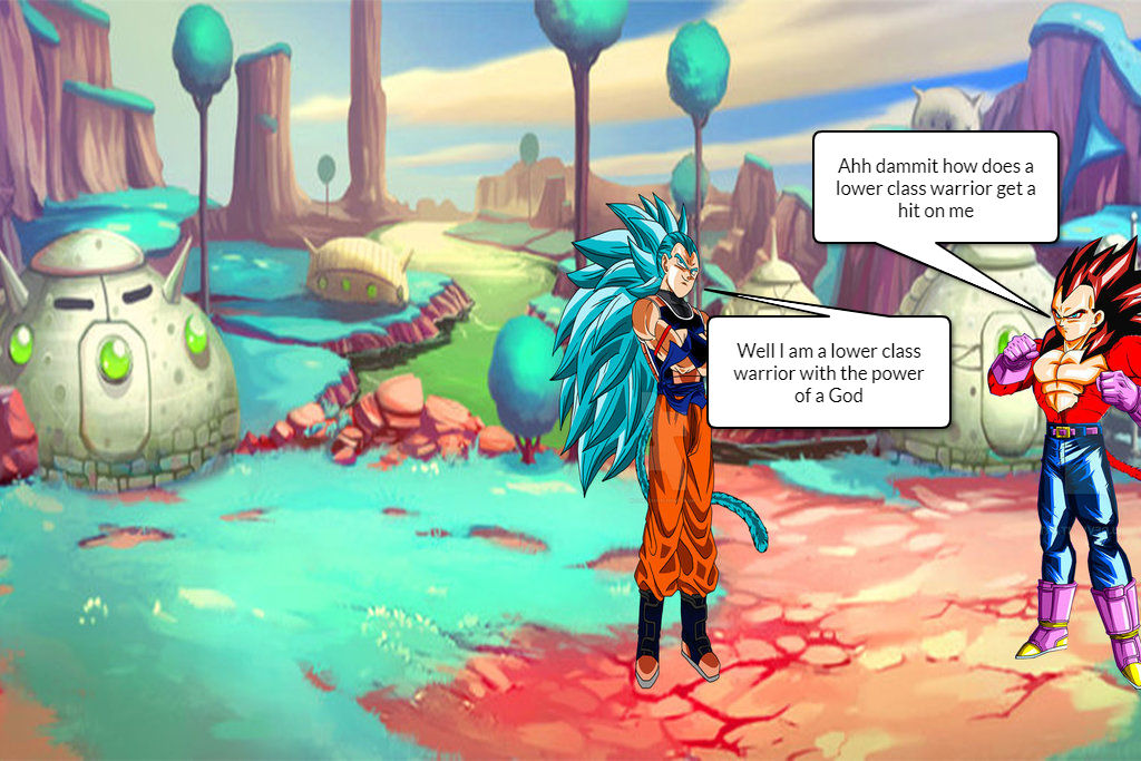 SSJB Raditz vs SSJ4 Vegeta Trash talk by Ghostart1 on DeviantArt