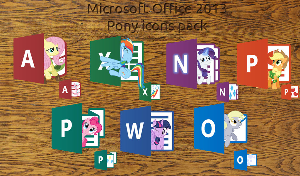 Microsoft Office 2013 - Pony icons pack!! by Nyan-PTX on DeviantArt