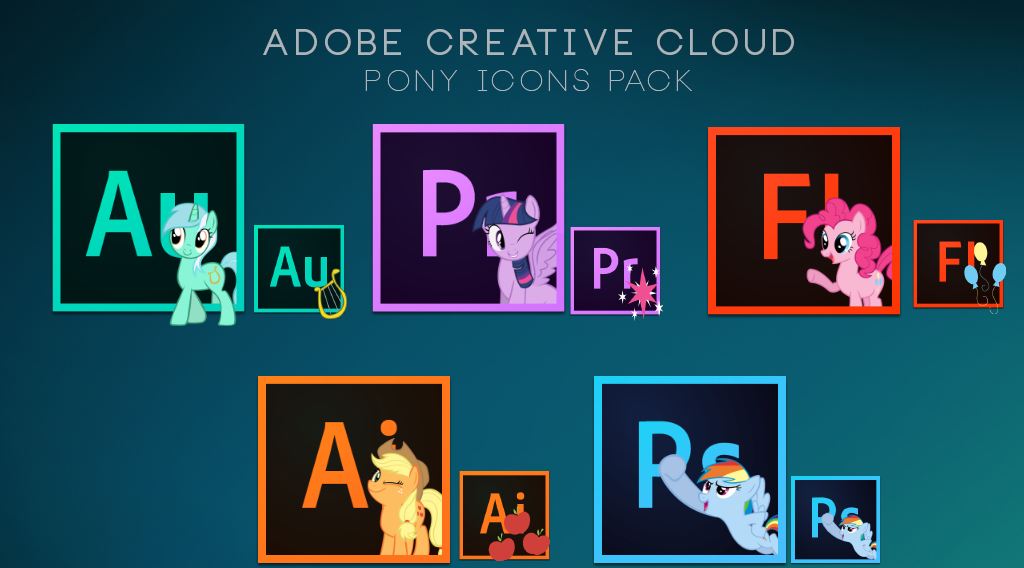 Adobe Creative Cloud - Pony icons pack by Nyan-PTX on DeviantArt