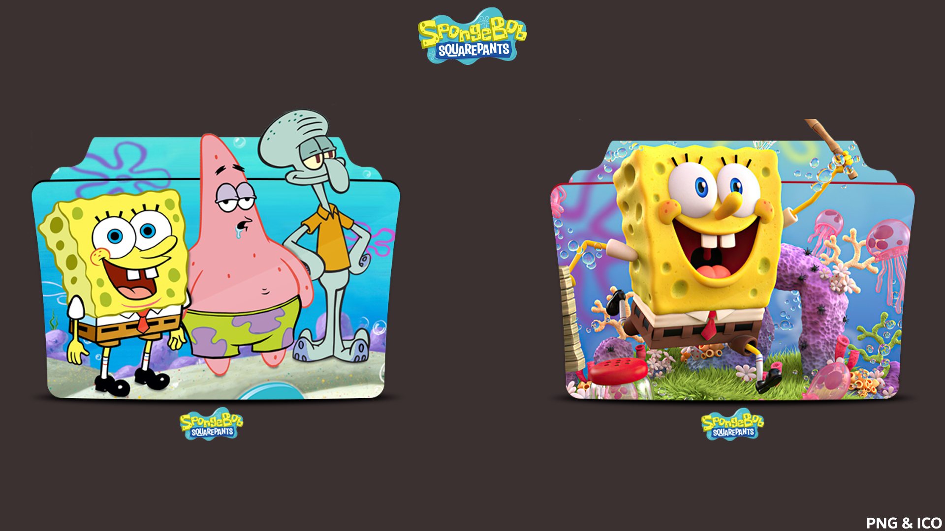 SpongeBob Square Pants Folder Icons Pack by KabugoIvan47 on DeviantArt