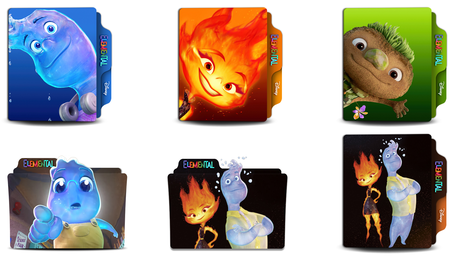 Elemental Folder Icons Pack by KabugoIvan47 on DeviantArt