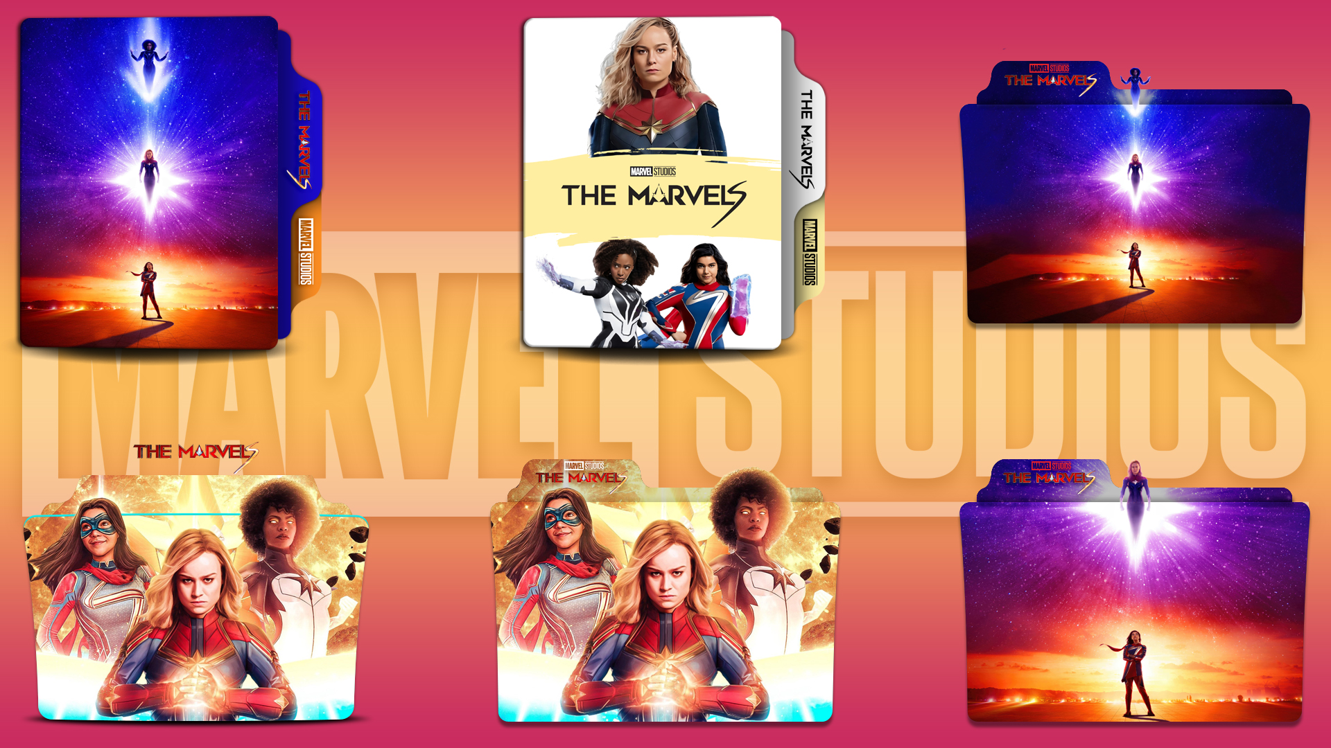 The Marvels 2023 Movie Folder Icons Pack by KabugoIvan47 on DeviantArt