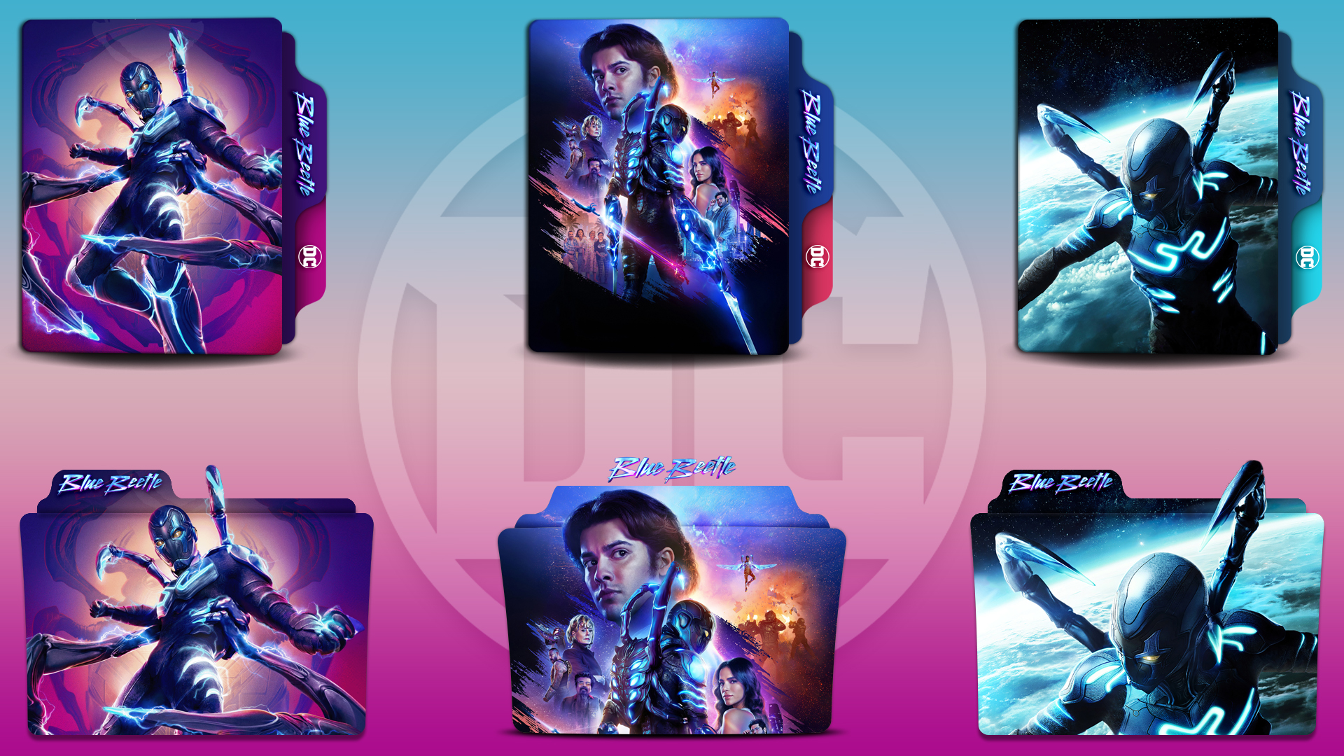 Blue Beetle Folder Icons Pack by KabugoIvan47 on DeviantArt