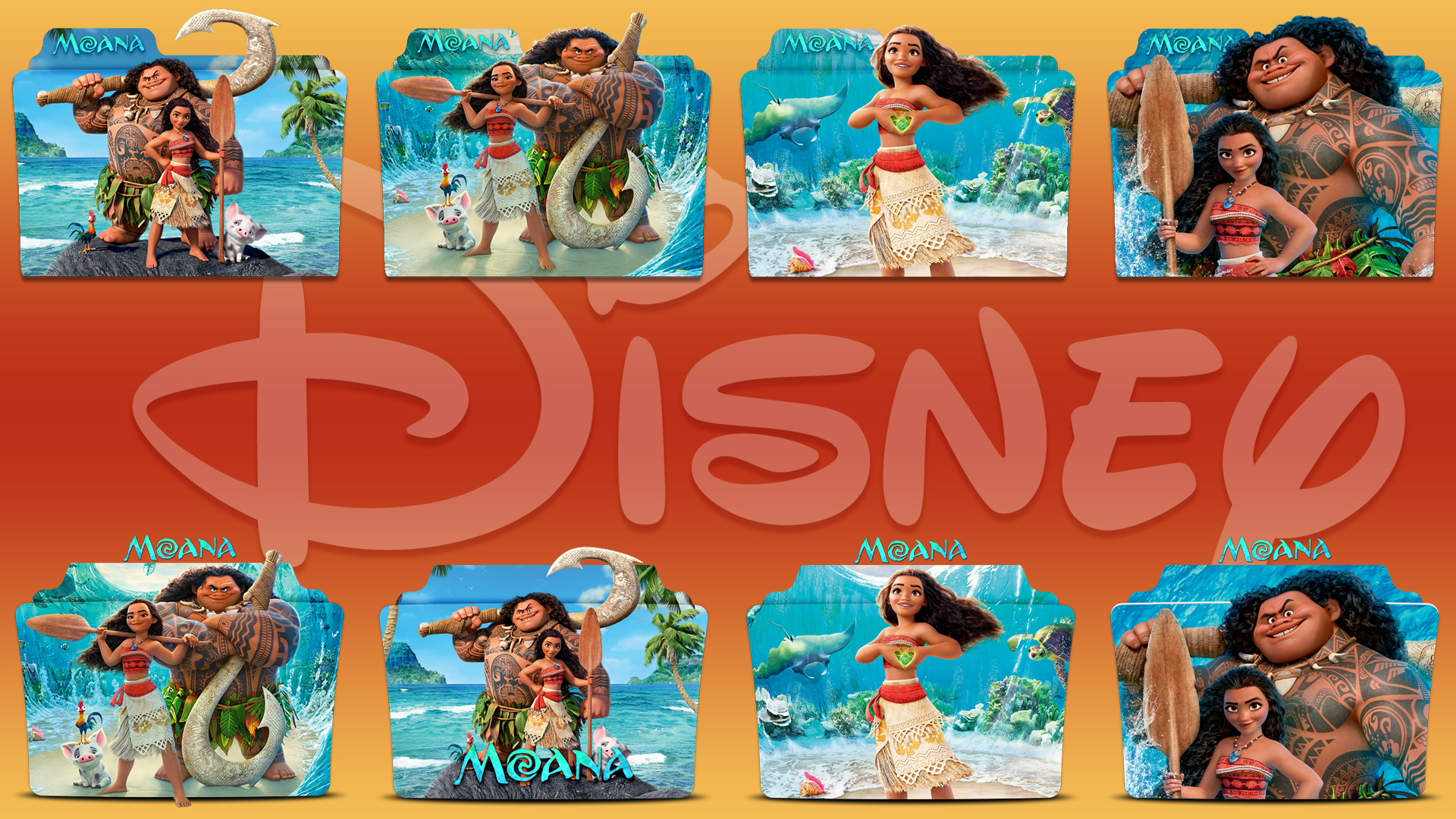 Moana 2016 Movie Folder Icons Pack by KabugoIvan47 on DeviantArt