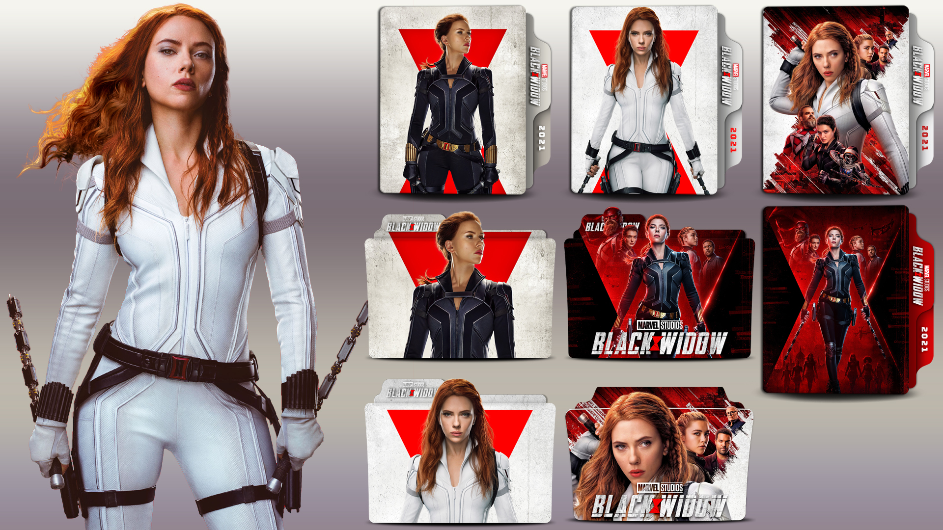 Black Widow Movie Folder Icons Pack by KabugoIvan47 on DeviantArt