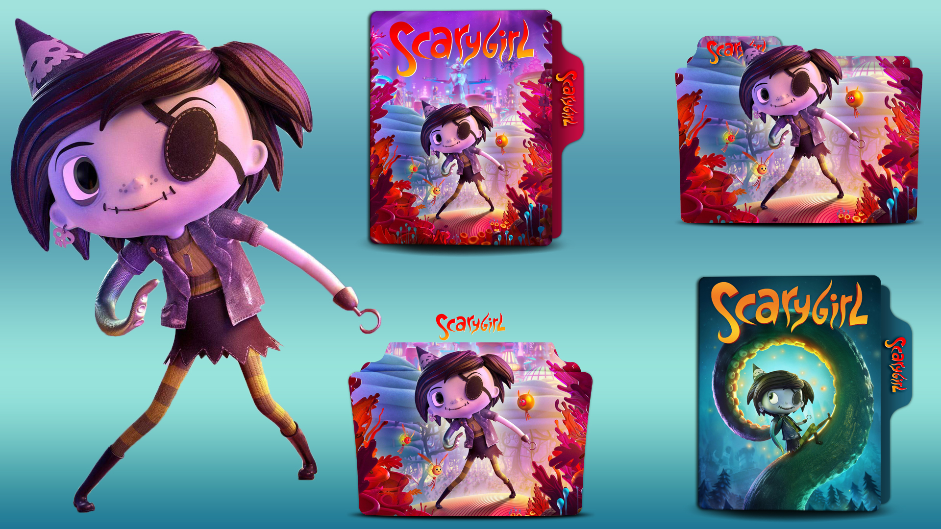 Scary Girl Movie Folder Icons Pack by KabugoIvan47 on DeviantArt