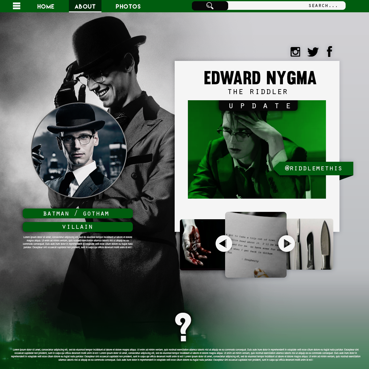 Riddle me this - Template / Plantilla PSD by heyitspambi on DeviantArt