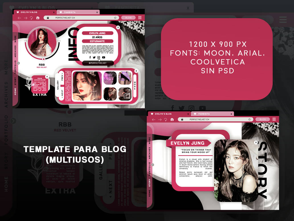 Evelyn's Blog - Template PSD by heyitspambi on DeviantArt