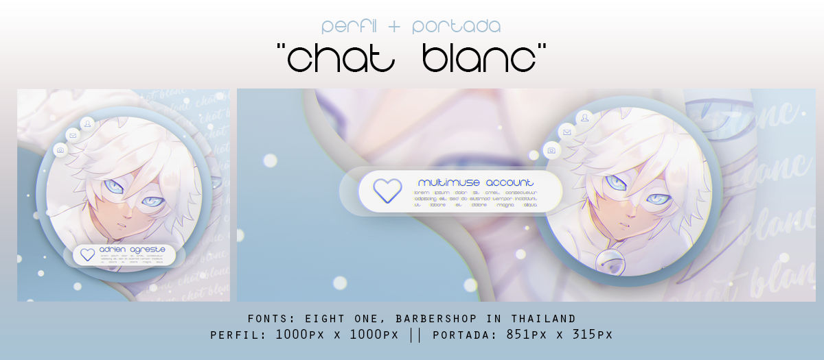 Chat Blanc - Template Pack by heyitspambi on DeviantArt