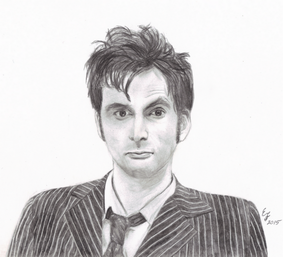 10th Doctor Portrait by ThePeculiarMissE on DeviantArt